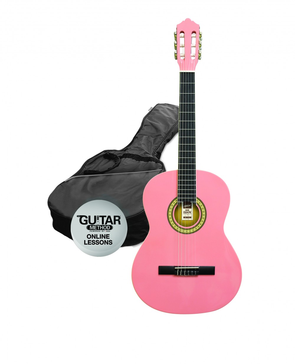 SPCG34PK PACK DE GUITARRA CLASICA ASHTON CADETE 3/4 ROSA - CLÁSICAS ...